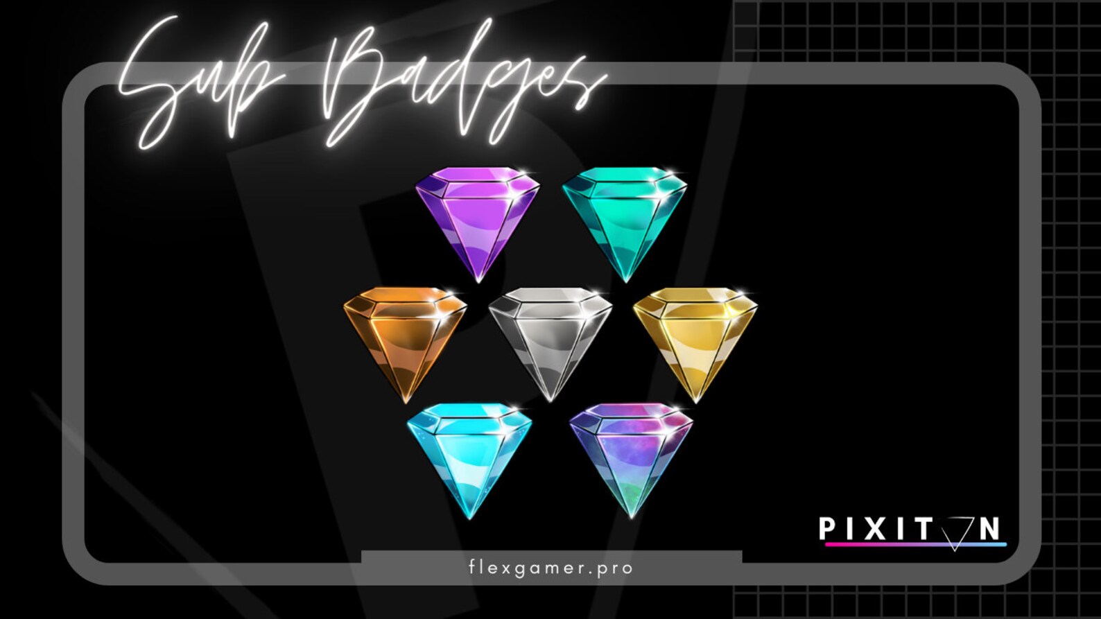 Twitch Diamond Jewels Sous-badges - Etsy France