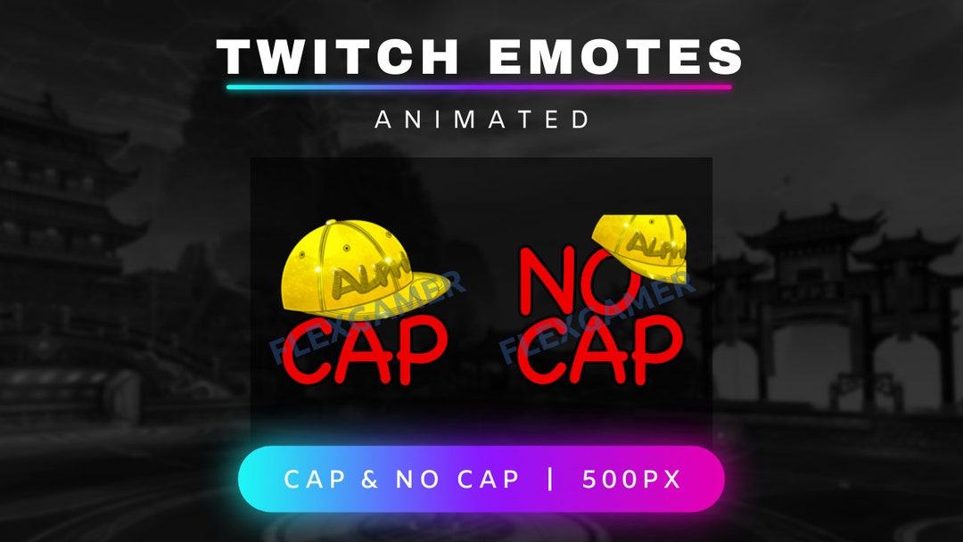 Animated Emotes for Twitch, Discord Emote, Alpha Cap Style, 'cap' & 'no ...