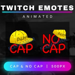 Animated Emotes for Twitch, Discord Emote, Alpha Cap Style, 'cap' & 'no ...