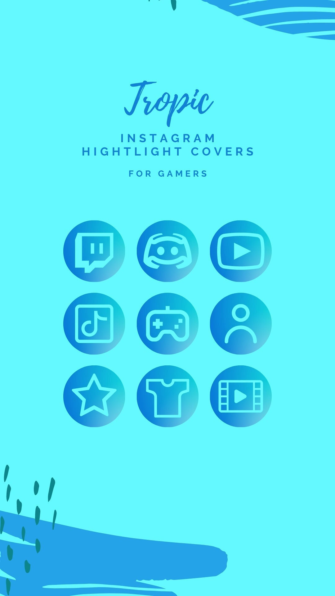 Gamer Instagram Highlight Covers: Twitch, Youtube, Discord Icons - Etsy