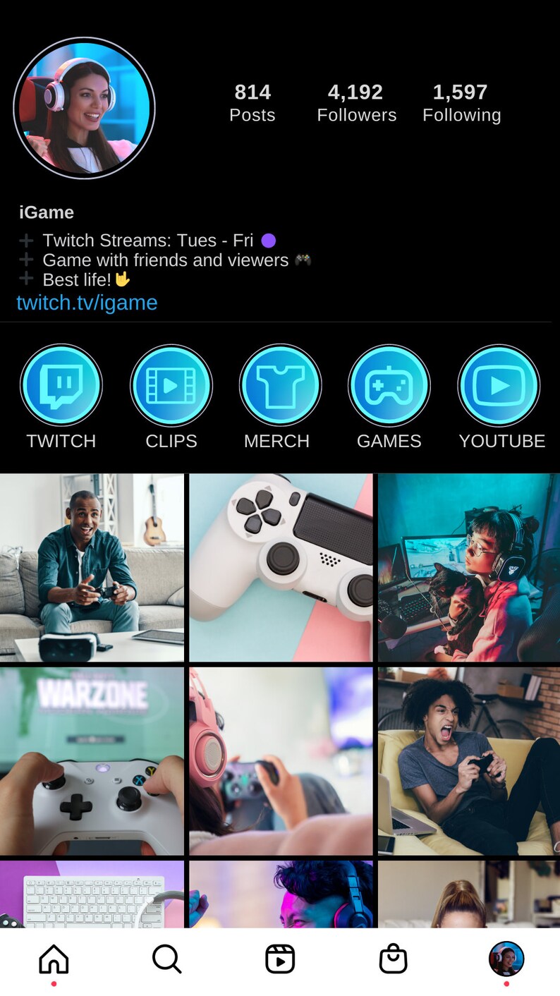 Gamer Instagram Highlight Covers: Twitch, Youtube, Discord Icons - Etsy