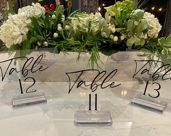 Red Acrylic Table Numbers - Etsy