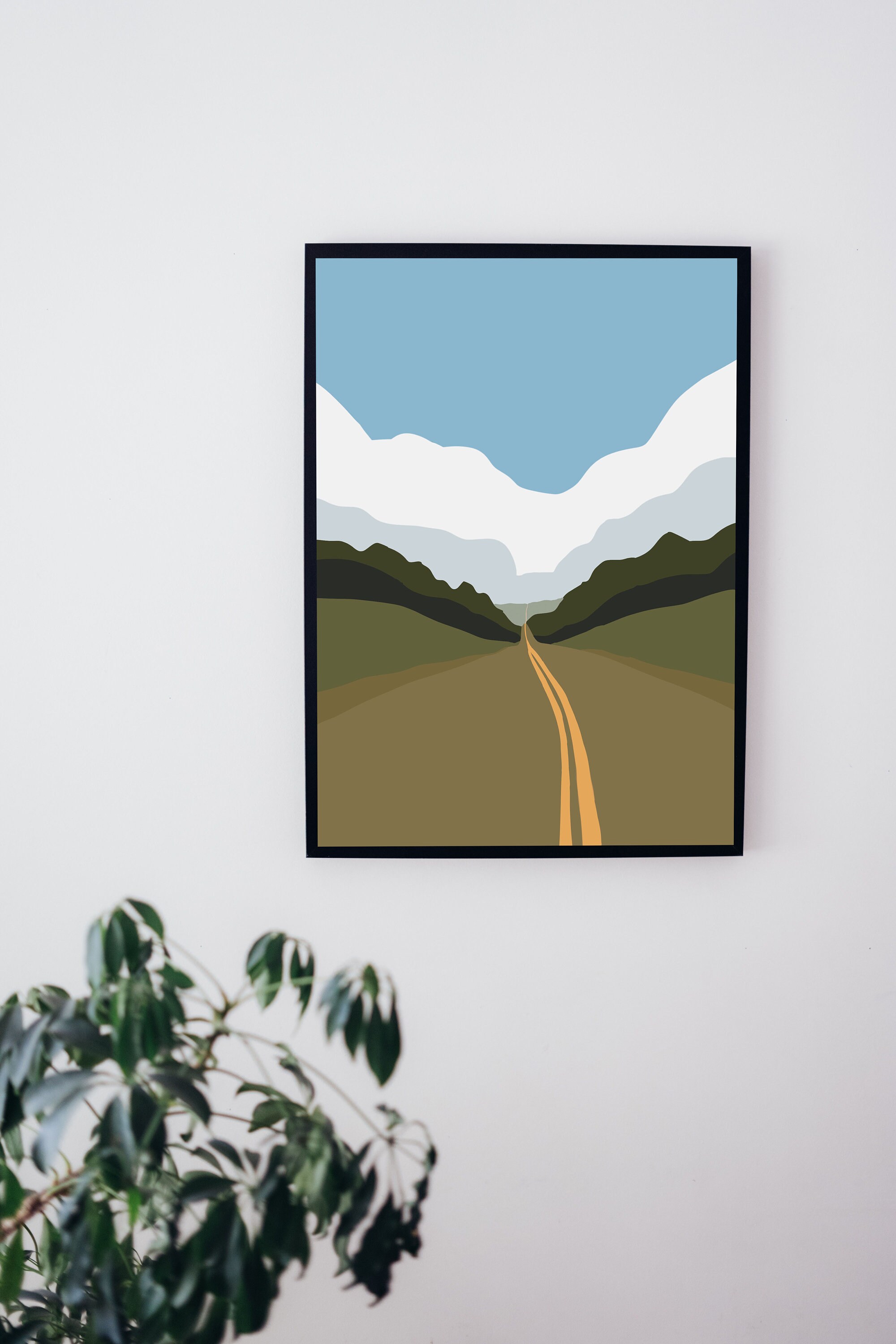 Country Road Printable Road Landscape Wall Art Road Digital - Etsy