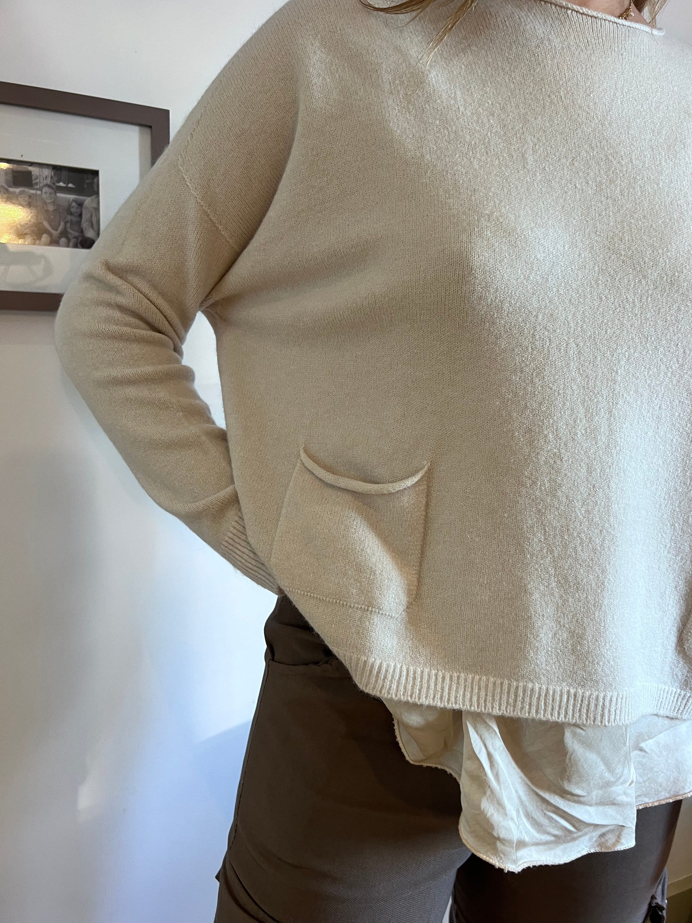 Soft Cream Jumper With Pockets - Etsy UK