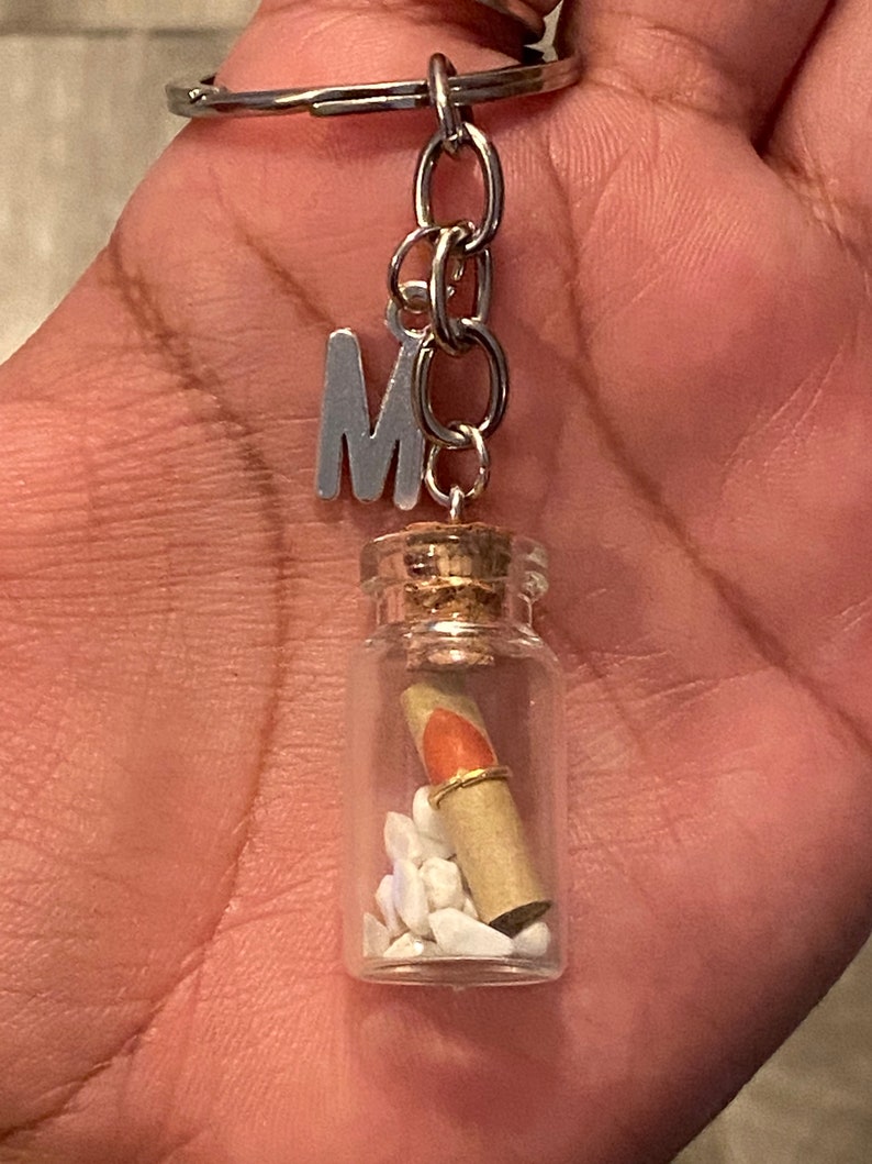 Message in a Bottle Keychain, Personalized Love Letter Keychain, Custom ...
