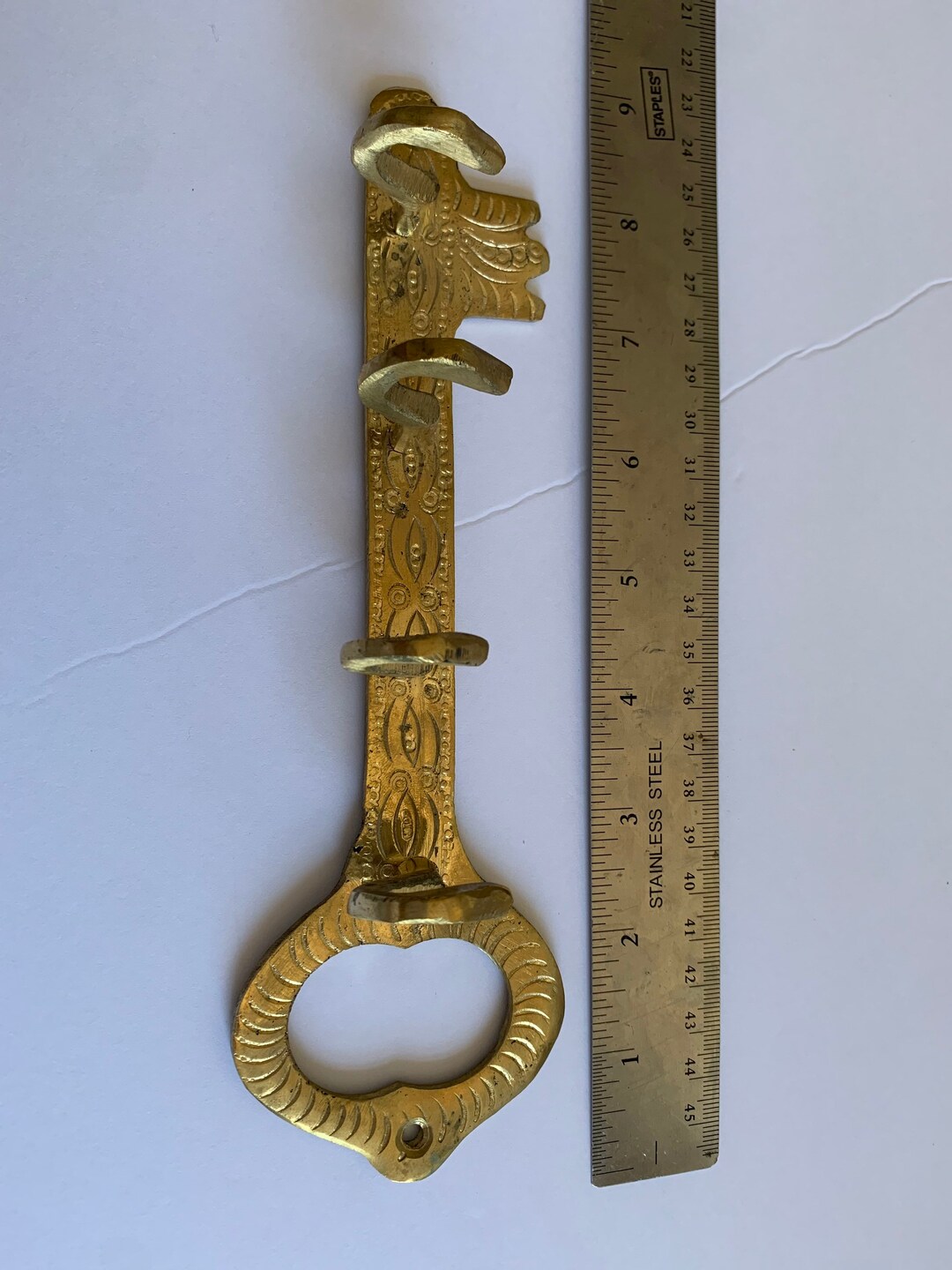 Vintage Brass Key Holder Key Hooks Elegant Unique Design Key Holder ...