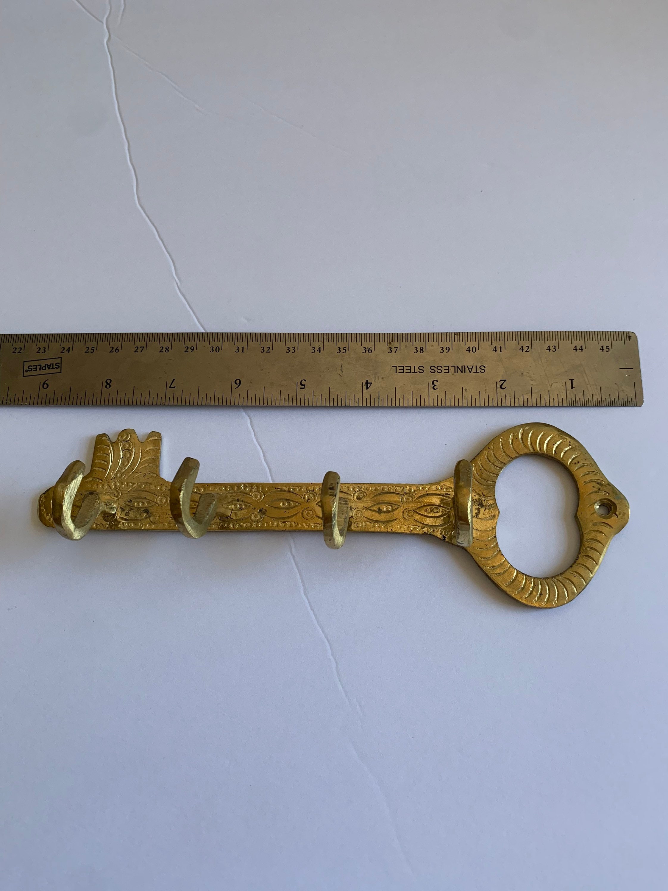 Vintage Brass Key Holder Key Hooks Elegant Unique Design Key Holder ...
