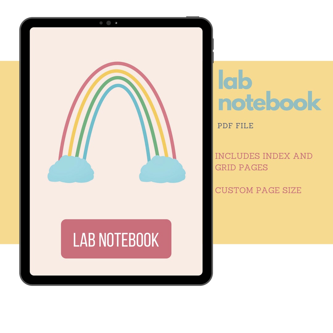 Digital Lab Notebook Rainbow Design - Etsy