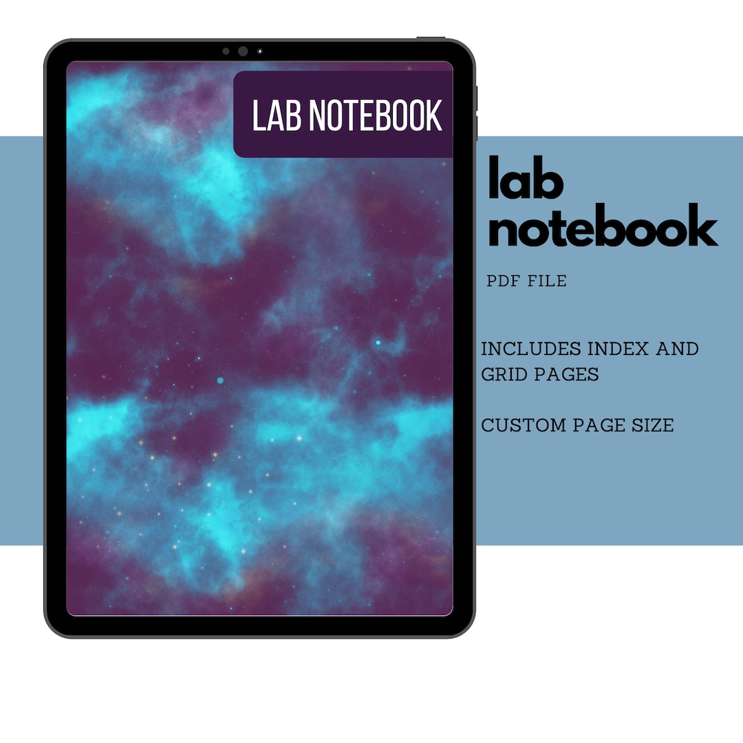 Digital Lab Notebook Space Design - Etsy