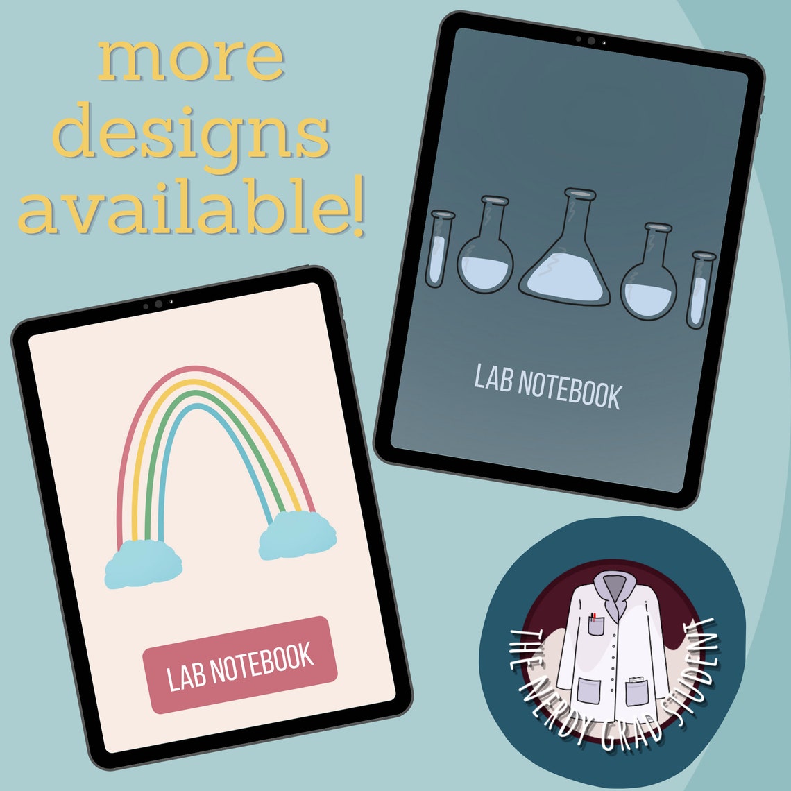 Digital Lab Notebook Space Design - Etsy