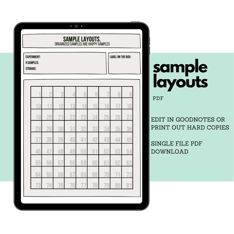 Digital Download Sample Layout Organization Aid for Researchers - Etsy