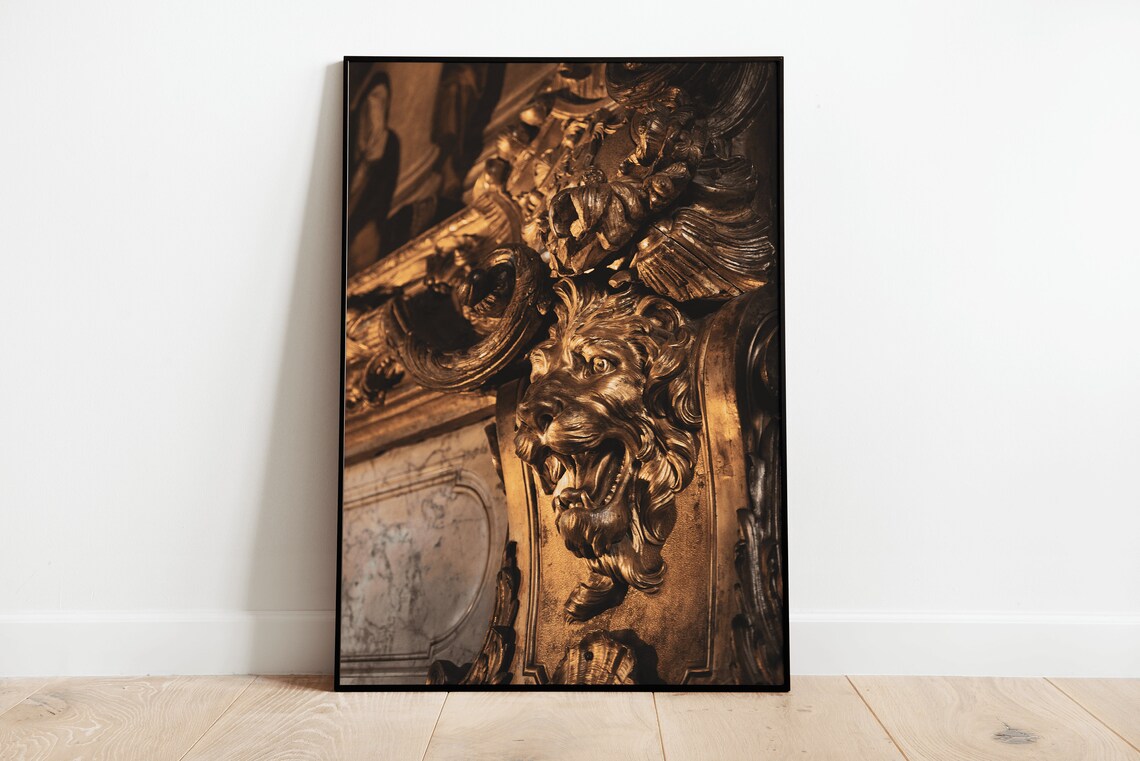 Golden Lion. Opulent French Design in the Palace of Versailles. Fine ...