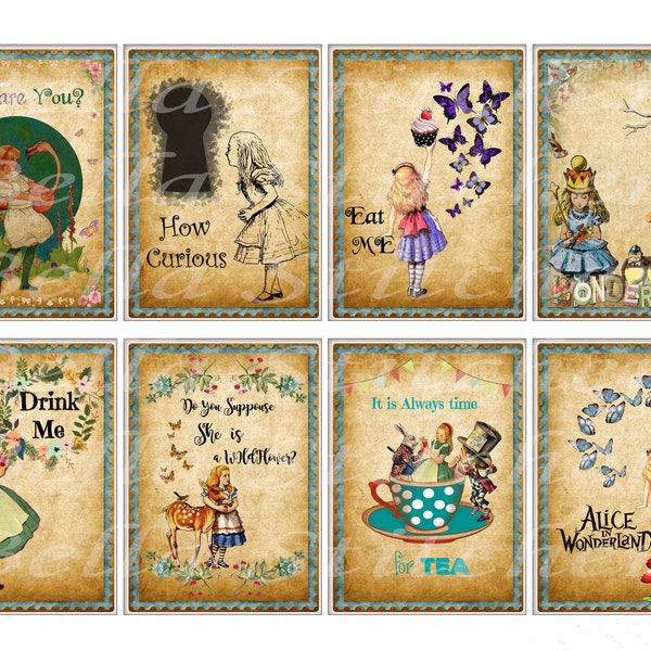 Alice in Wonderland Quilt Blocks - Etsy