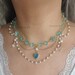 Royalcore Style Blue Beaded Necklace, Princesscore Necklace, Aesthetic ...