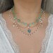 Royalcore Style Blue Beaded Necklace, Princesscore Necklace, Aesthetic ...