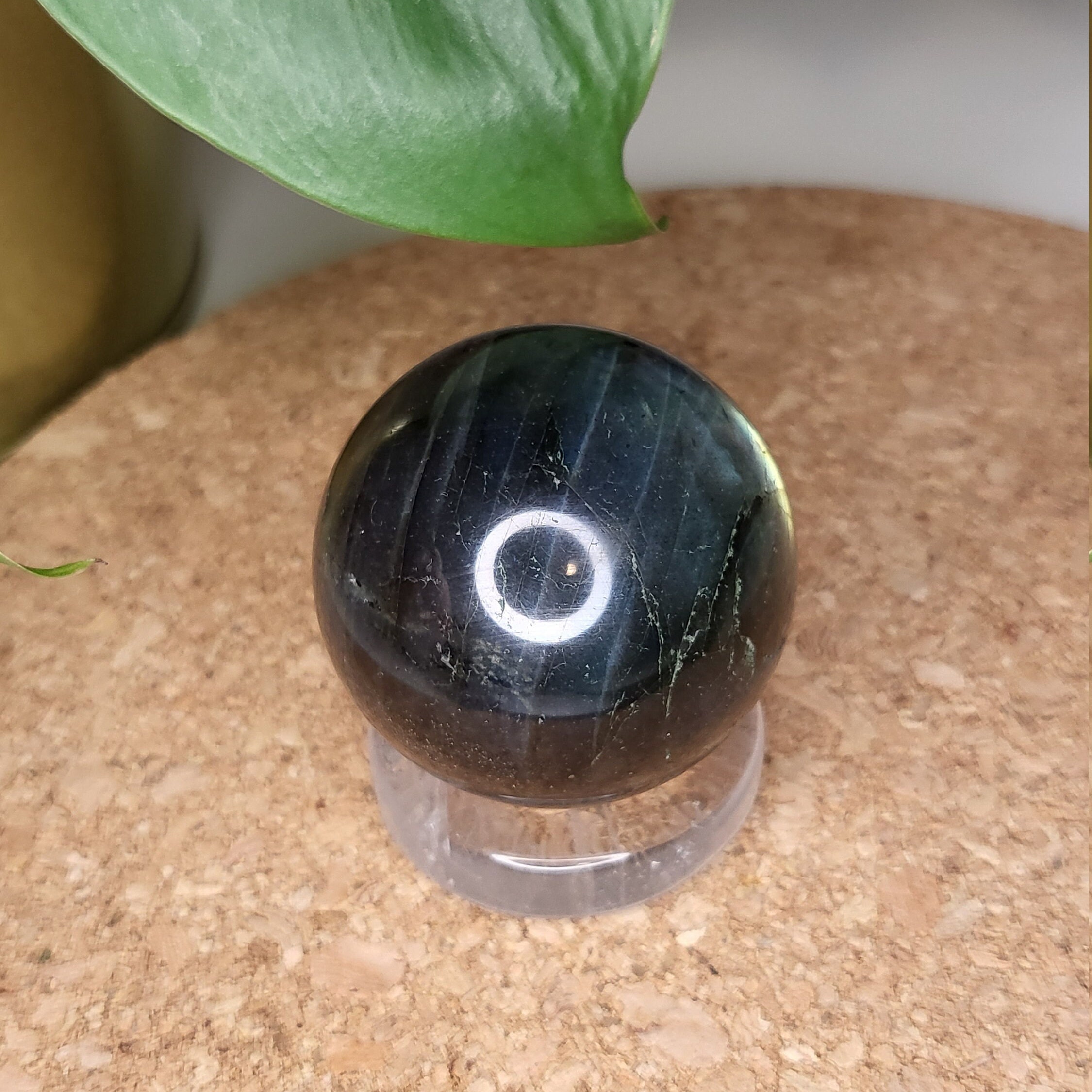 Labradorite Sphere With Green and Blue Flashes - Etsy