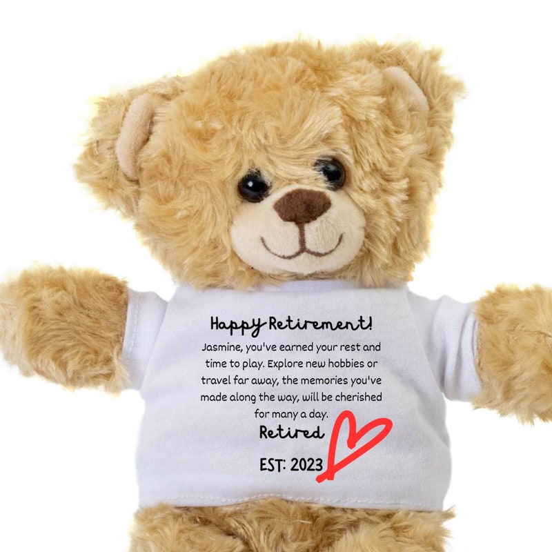 Retirement Memory Bear - Etsy