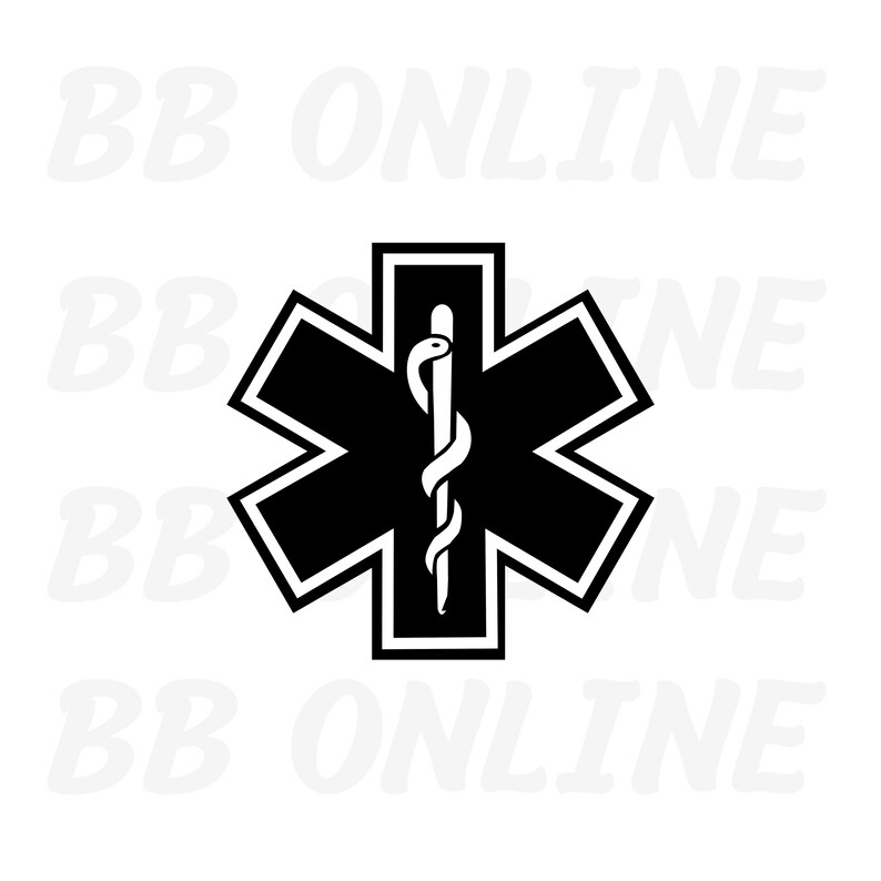 Blue Star of Life Svg Png, Star of Life for EMS Paramedic EMT Medical ...