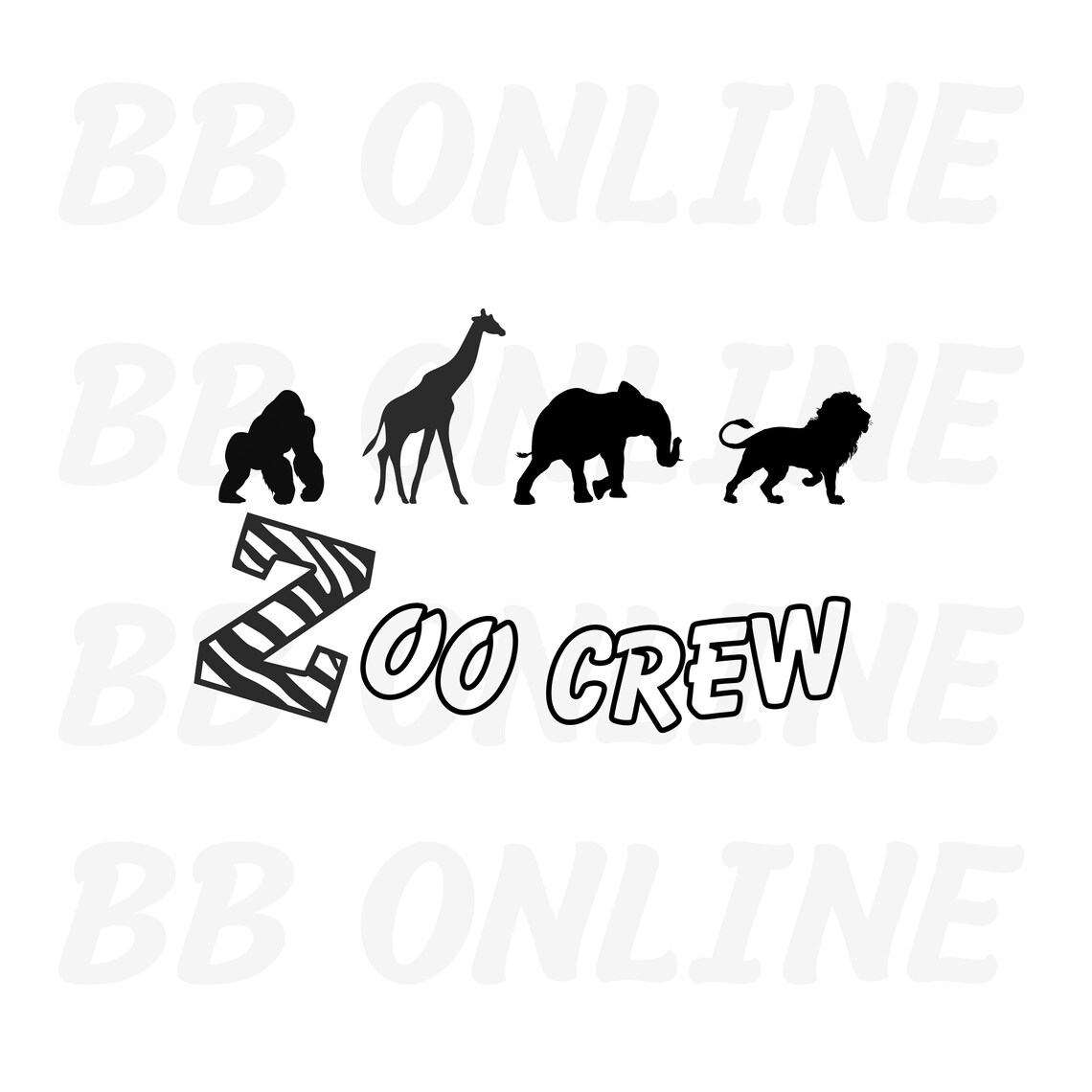 Zoo Crew Svg Png, Zoo Animals Svg Clip Art, Teacher Shirt Svg/zoo Crew ...
