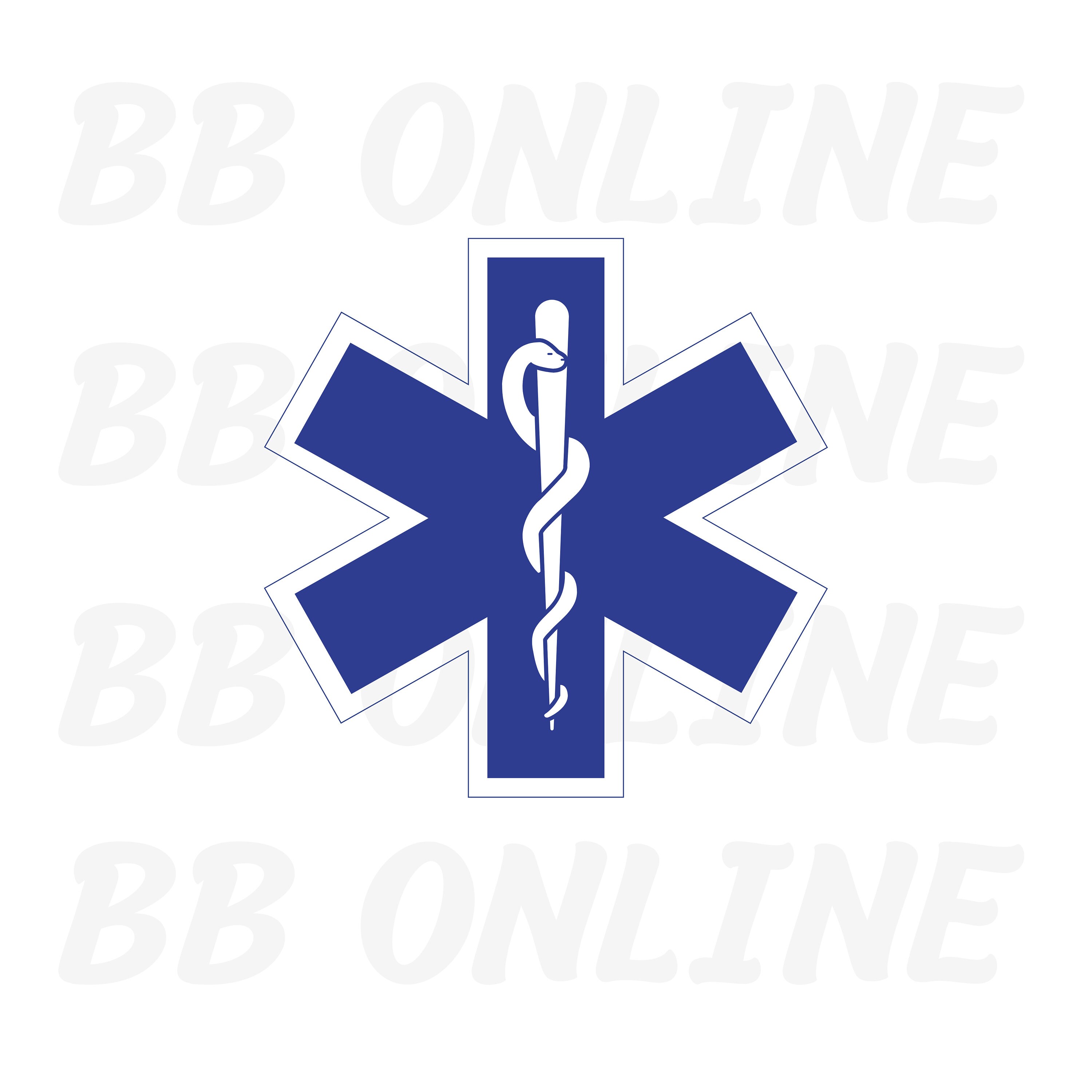 Blue Star of Life Svg Png, Star of Life for EMS Paramedic EMT Medical ...