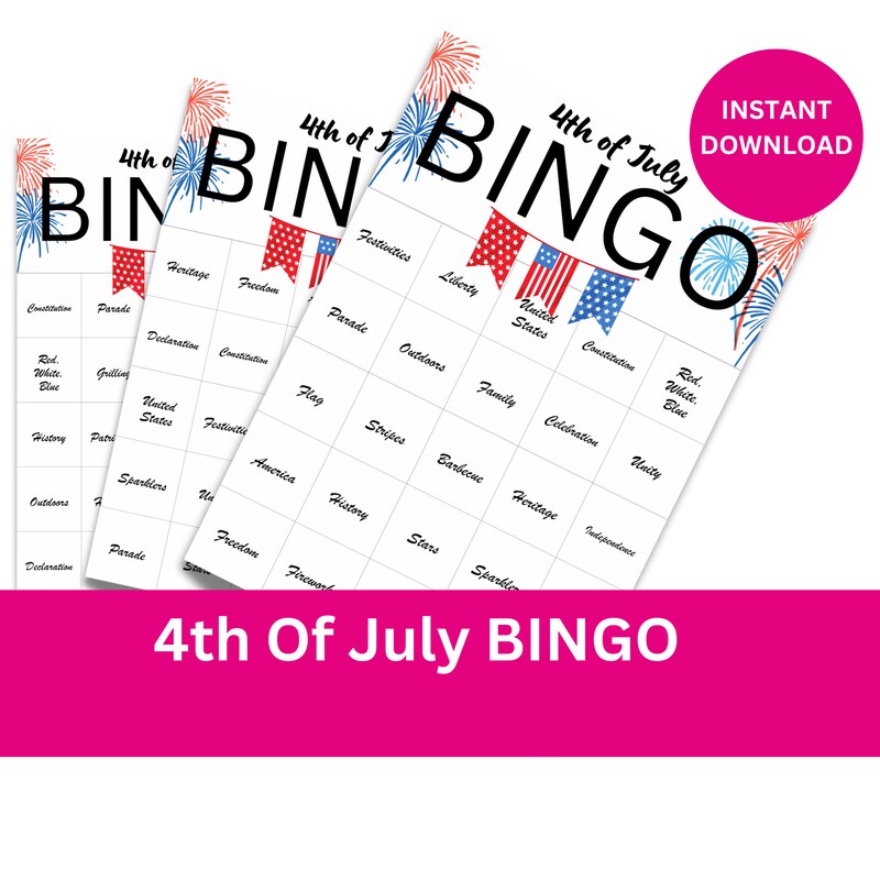4th of July Bingo - Etsy