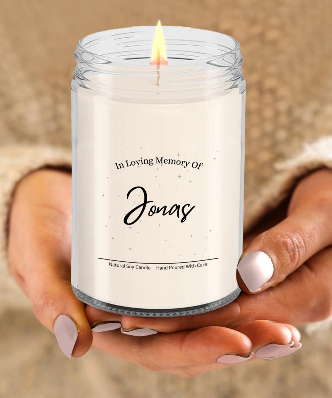 Personalised in Loving Memory Candle Gift Remembrance Candle With ...