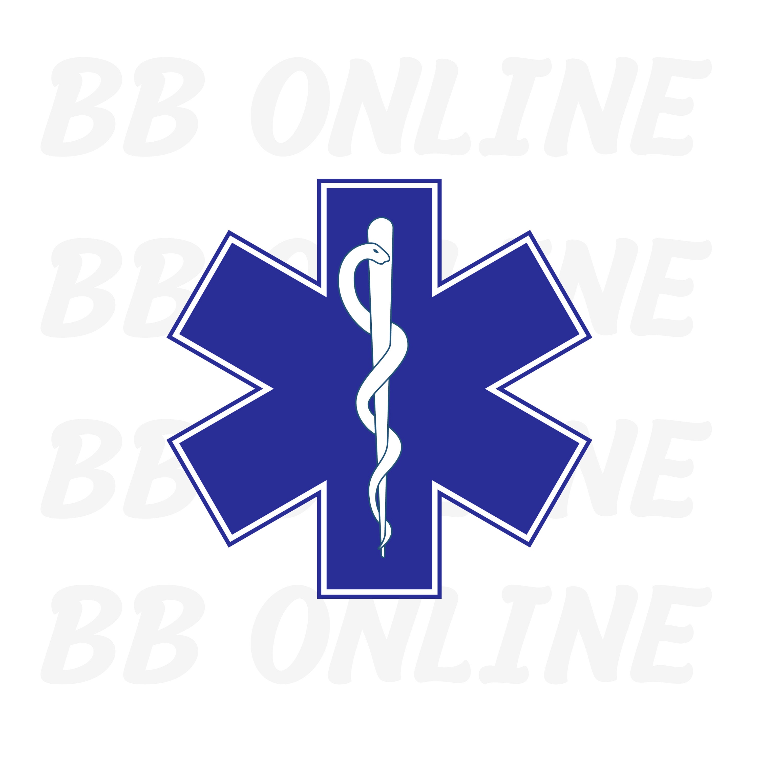 Blue Star of Life Svg Png, Star of Life for EMS Paramedic EMT Medical ...