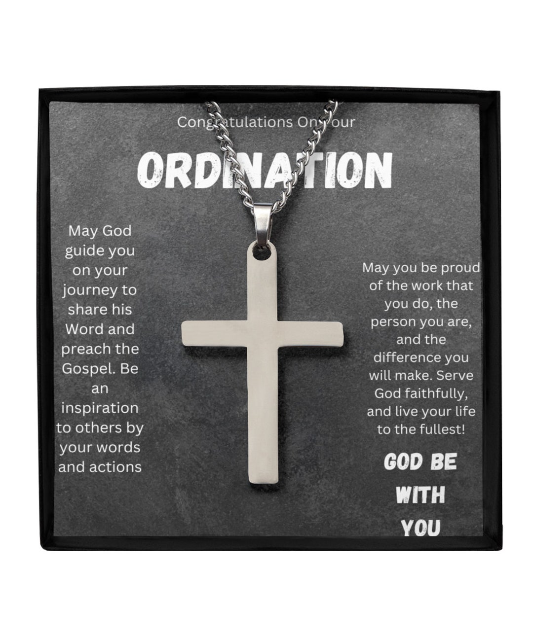 Ordination Cross Necklace for Son, Newly Ordained Minister Gifts ...
