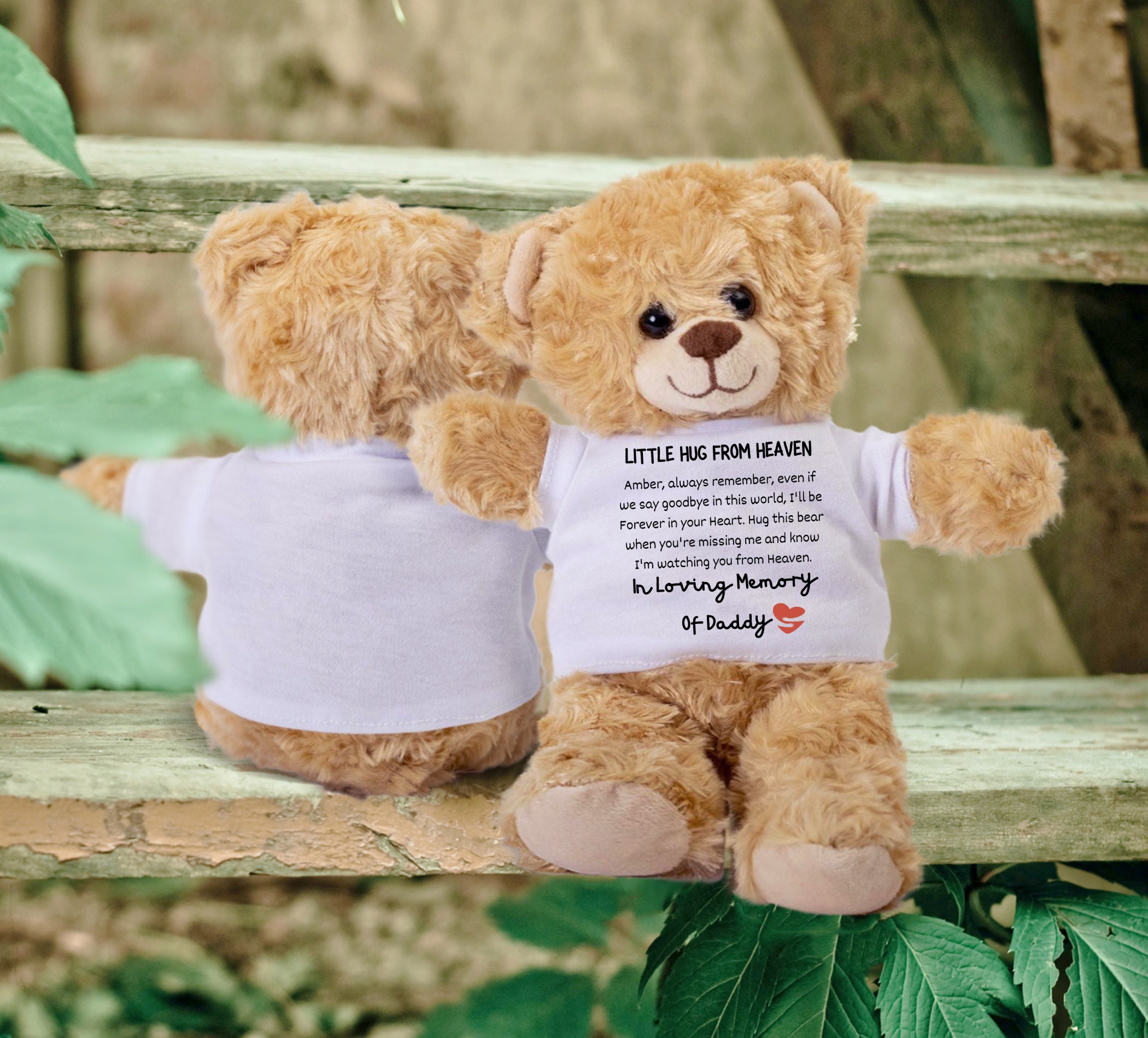 Memory Bear, Loss of Father, Memorial Bear, Dad Memorial Gift, Kids ...