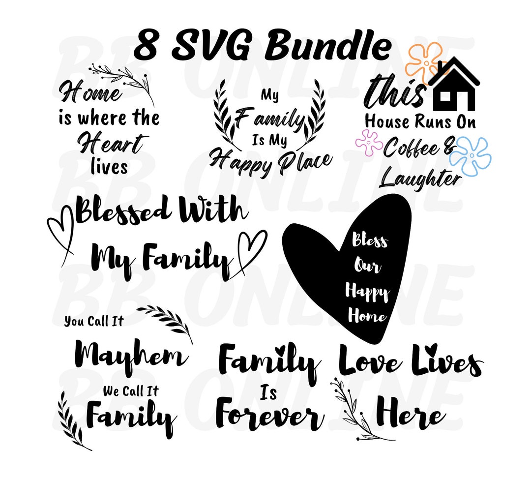 Family SVG, Bundle, Rustic Farmhouse Sign, Farmhouse Quote, Family ...