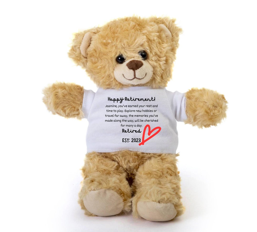 Retirement Teddy Bear Gifts, Retirement Keepsake for Wife, Coworker ...
