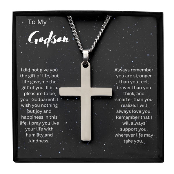 Baptism Cross for Godson - Etsy