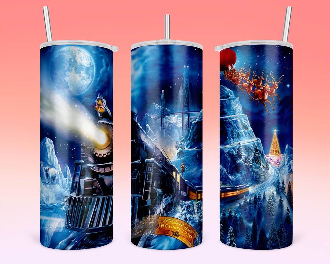 Polar Express 20oz Sublimation Tumbler Design PNG Full Wrap Straight ...