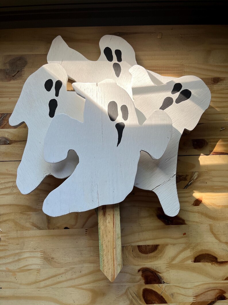 4 Pack Ghost Yard Stakes - Etsy