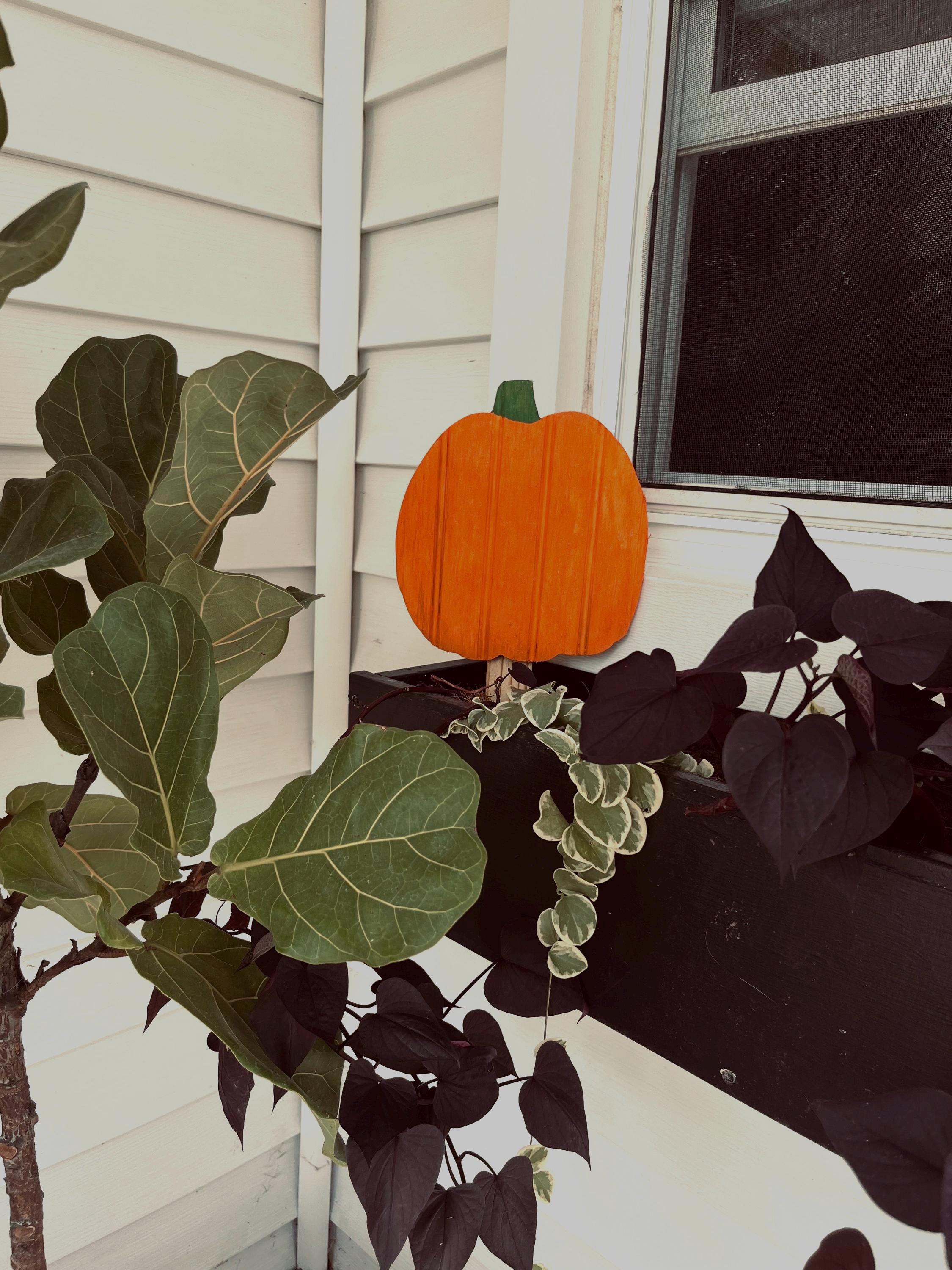 4 Pack Pumpkin Yard Stakes - Etsy