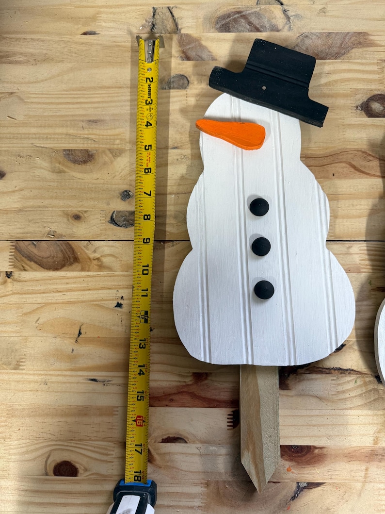 3 Pack Snowmen Yard Stakes - Etsy