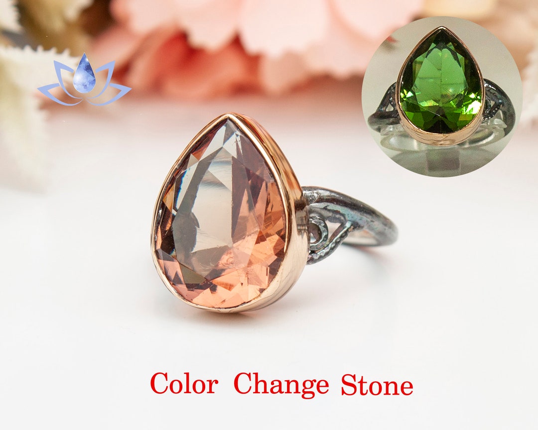 Zultanite Ring With Pear Cut Engagement Ring, Vintage Ring, Color ...