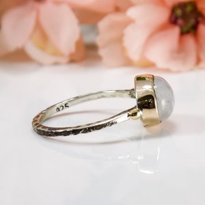 Moonstone Engagement Ring, Oval Shape Gemstone Silver Ring - Etsy