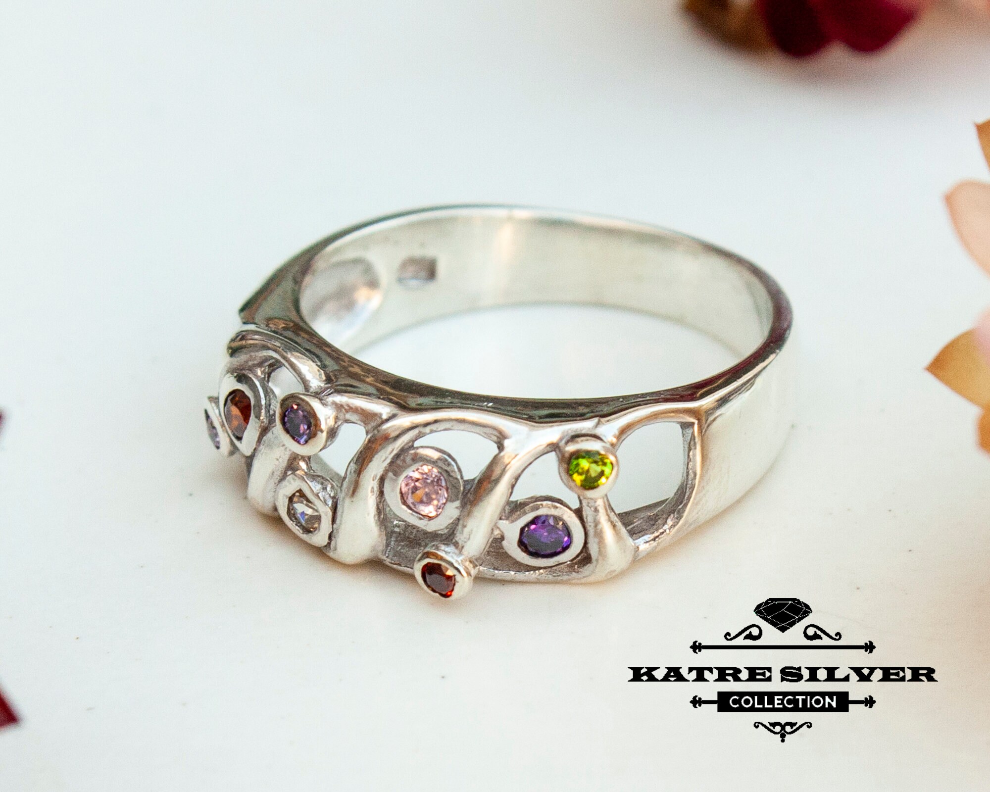 Cluster Multistone Ring Cluster Engagement Cluster Ring - Etsy