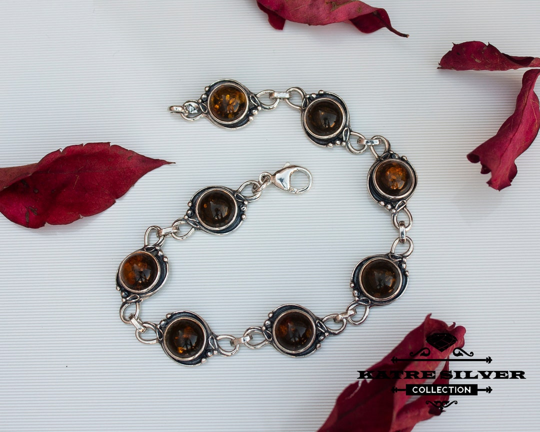 Natural Baltic Amber Bracelet, Genuine Baltic Amber Jewelry, Amber ...