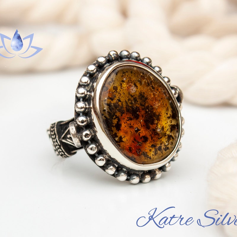 Baltic Amber Ring - Etsy