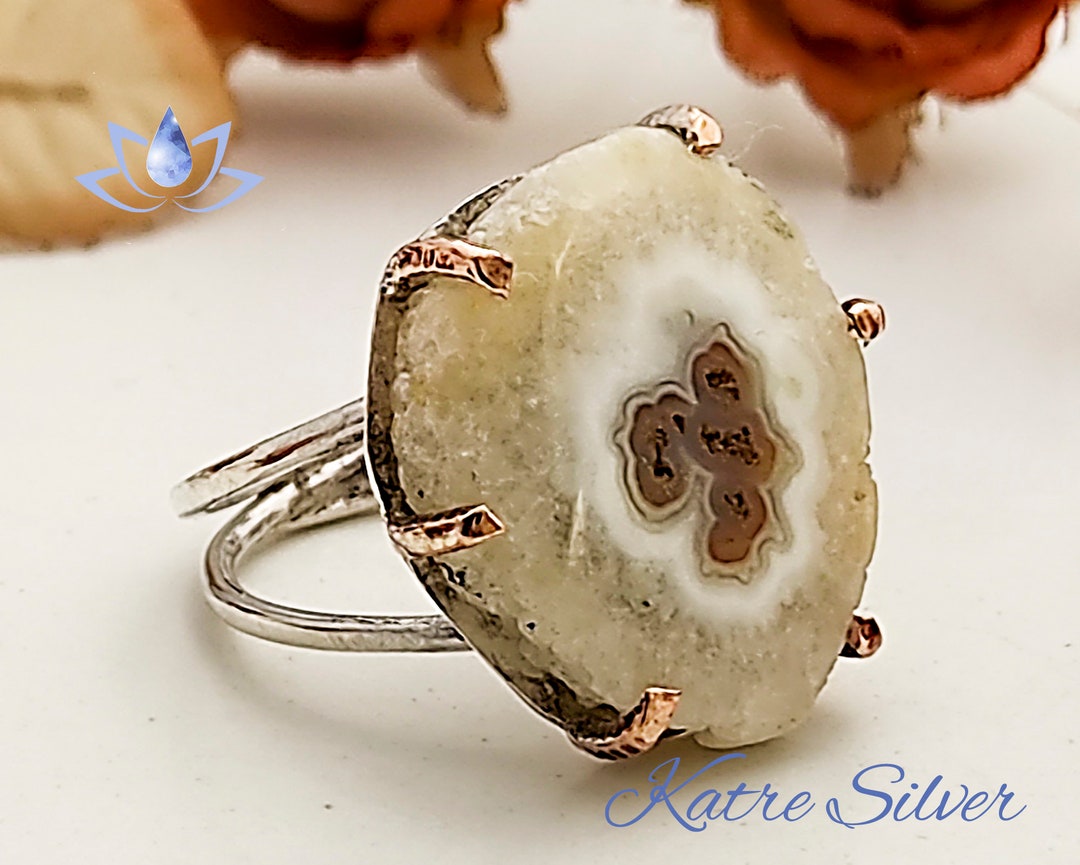 Solar Quartz Ring, White Quartz Ring, Solar Quartz Jewelry, Raw Stone ...
