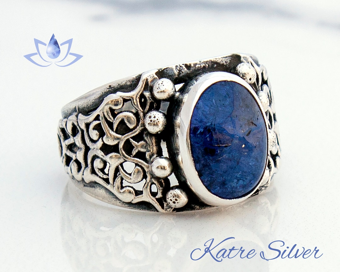 Mens Tanzanite Ring, Blue Tanzanite, Mens Birthstone Ring, Magnificent ...