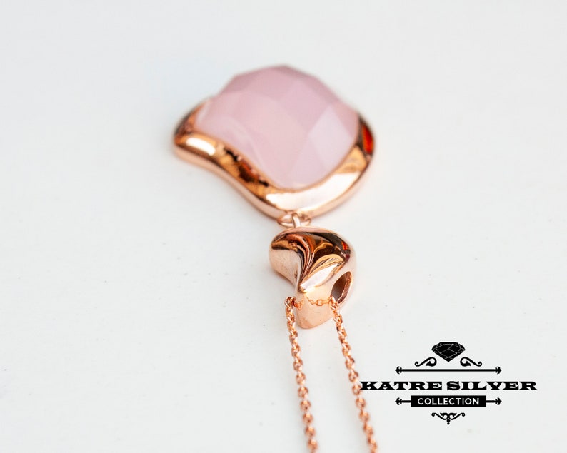 Faceted Rose Quartz Pendant: Handmade 925 Sterling Silver Necklace - Etsy