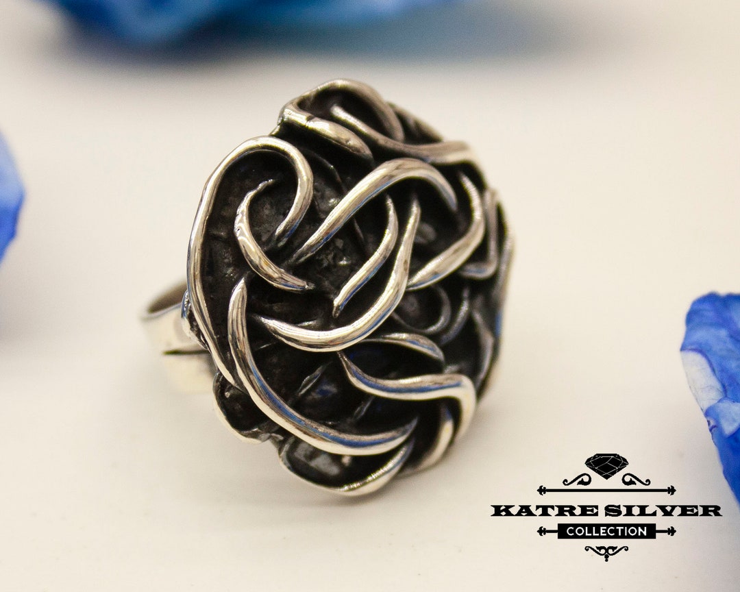Vintage Sterling Silver Ladies Ring: Black Wire Modernist Design - Etsy
