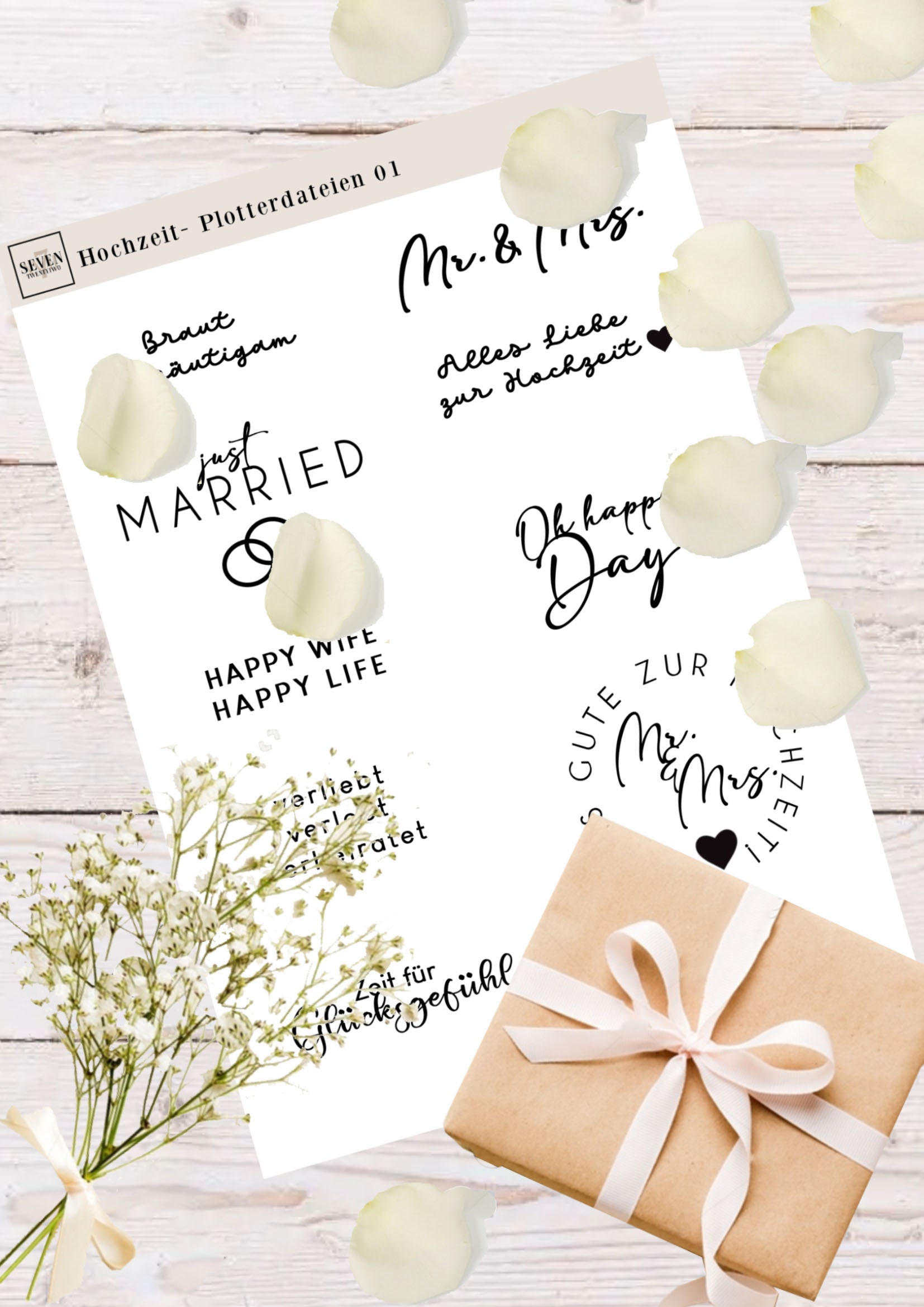 Hochzeits Plotterdatei download - Etsy