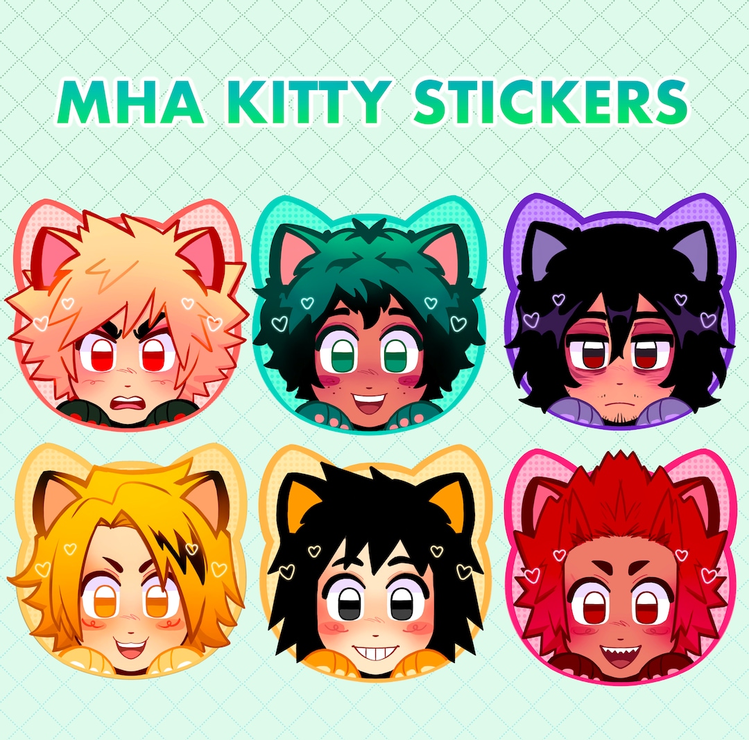 MHA Kitty Stickers - Etsy