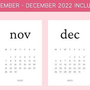 Printable 2023 Mini Calendar - Etsy