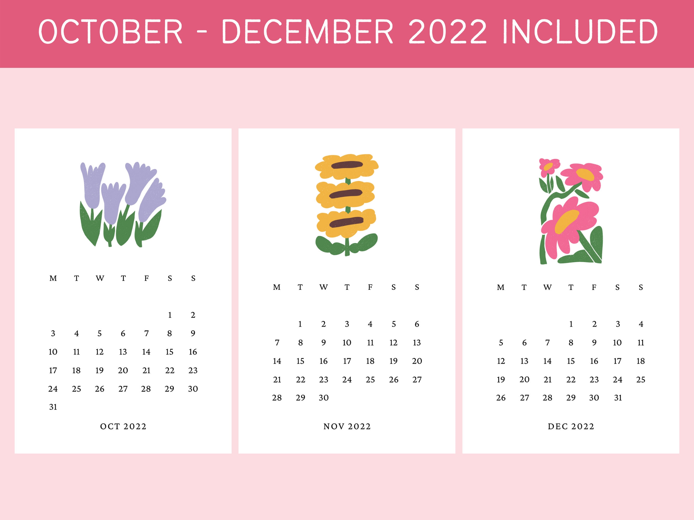 Printable 2023 Mini Calendar - Etsy