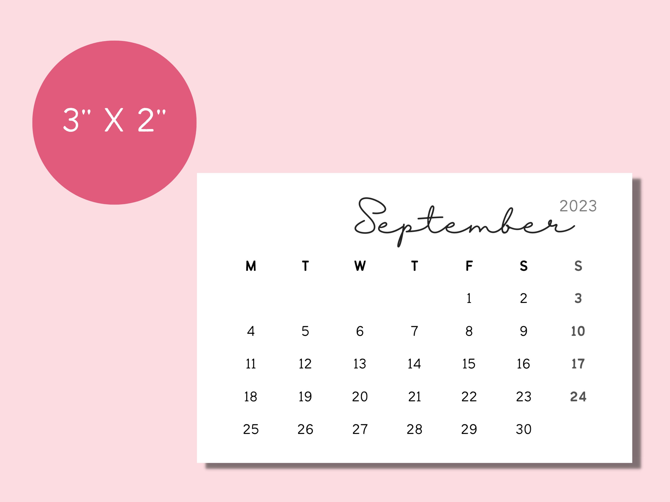 Printable 2022-2023 Mini Calendar Bundle - Etsy